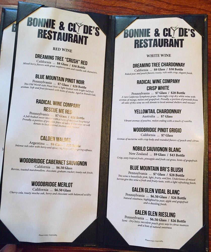 Menu at Bonnie & Clyde Pub and Grill, Lehighton