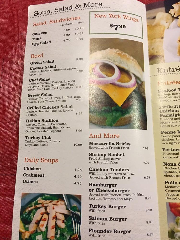 Menu at New York Italian Deli restaurant, Brandywine