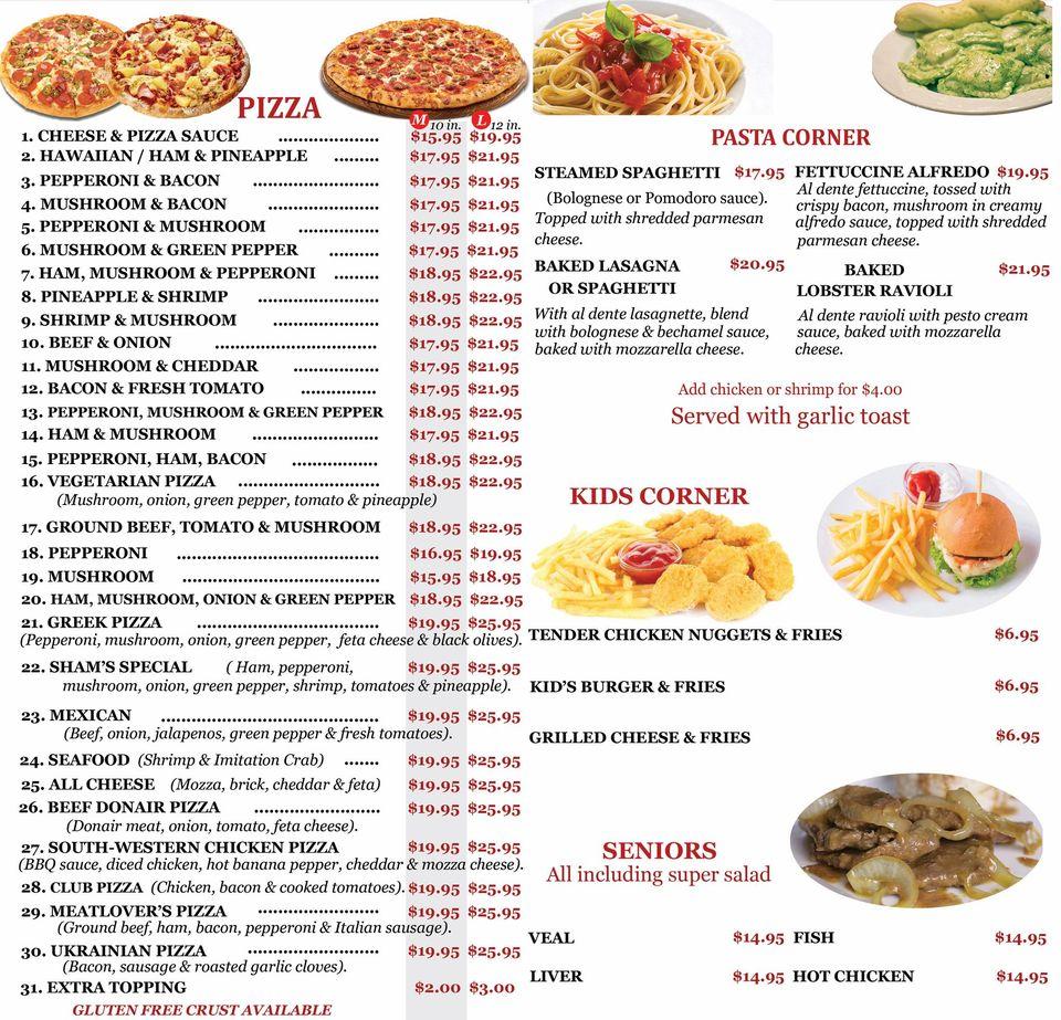 Menu at Achti's Steak & Pizza pizzeria, Redwater