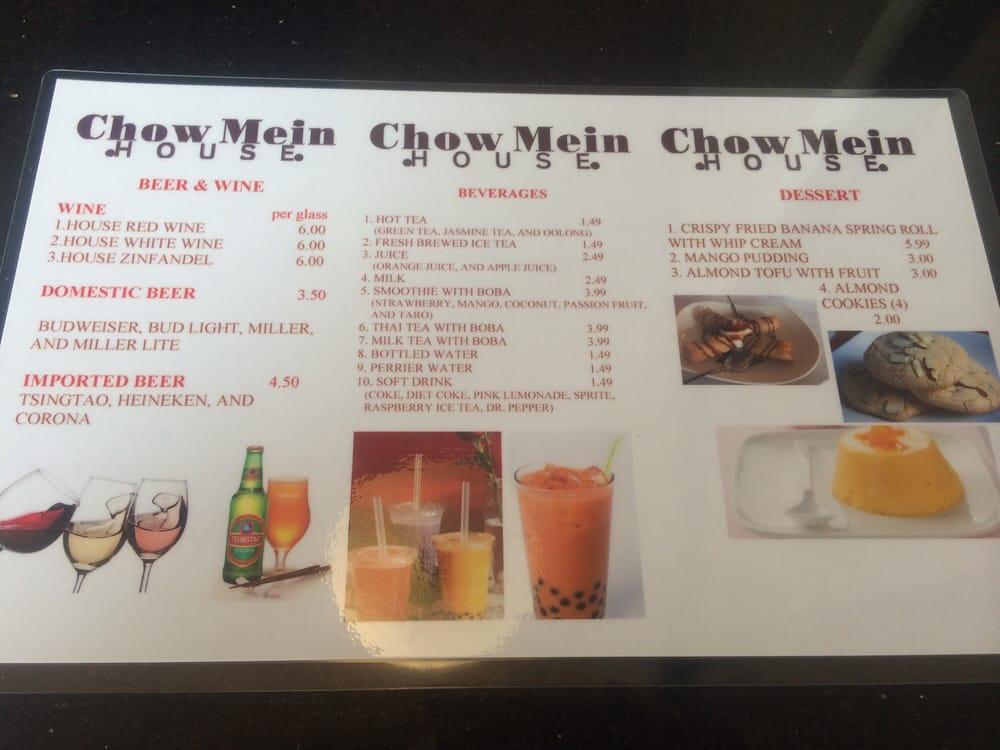 Carta del restaurante Chow Mein House, Las Vegas, W Charleston Blvd