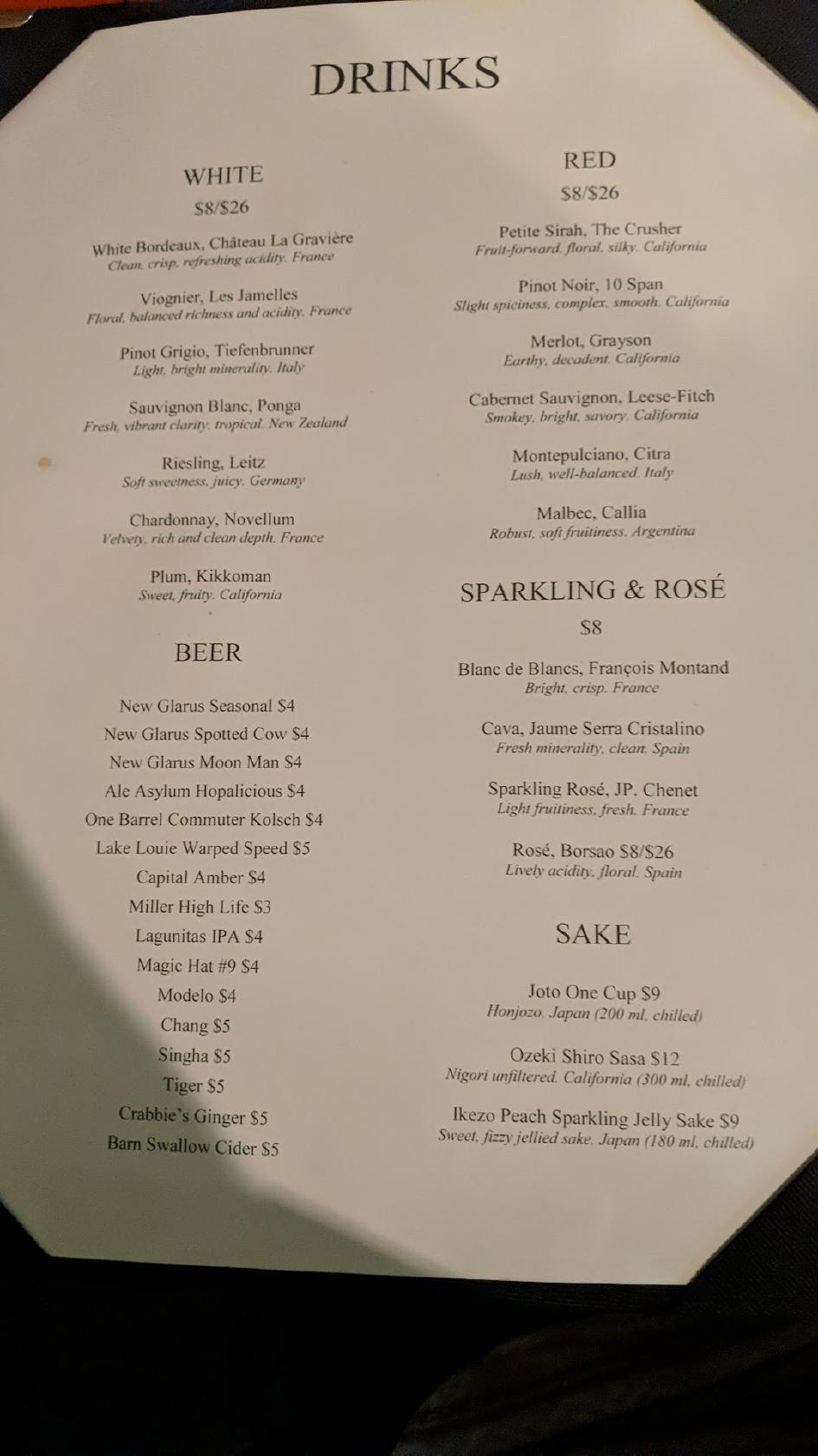 Menu at Hạ Long Bay Restaurant, Madison