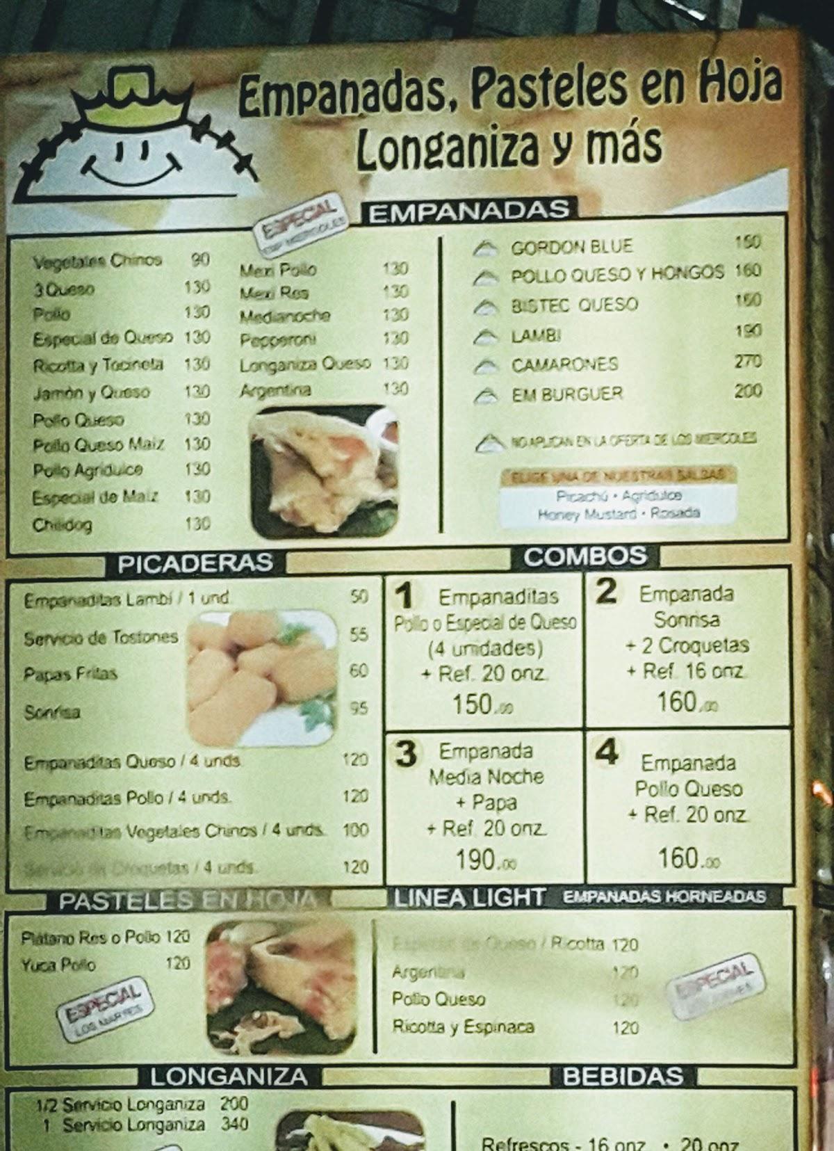 Carta del restaurante De Nosotros Empanadas & Algo Mas..., Santo ...