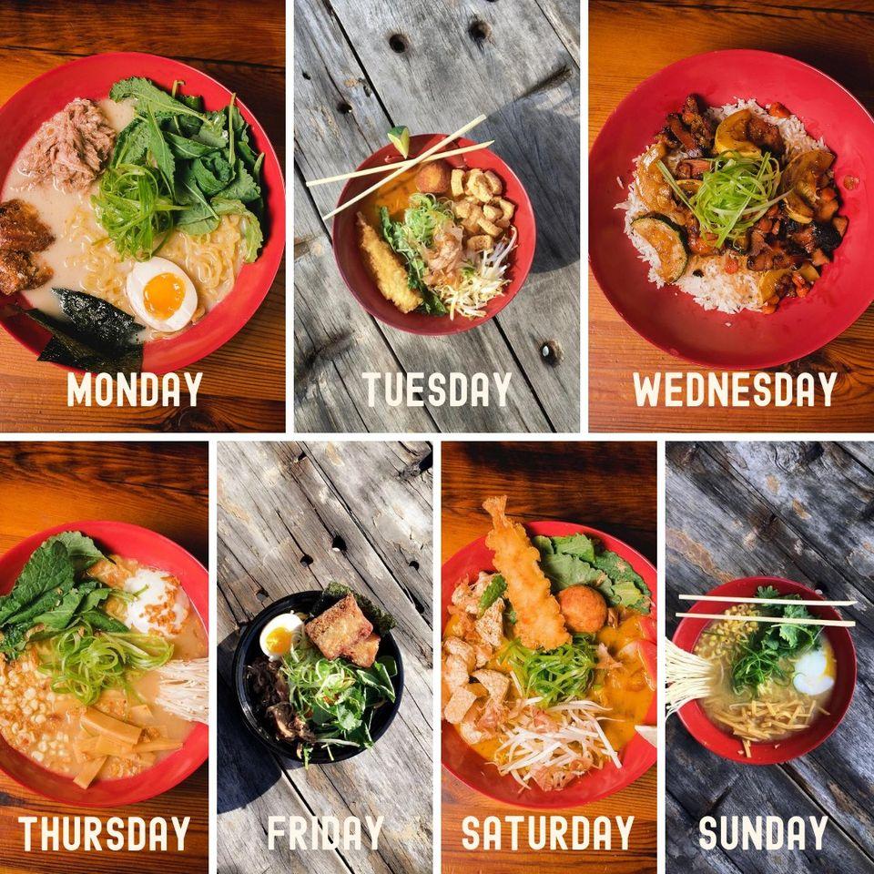 Menu at EJJI Ramen restaurant, Baltimore, 529 E Belvedere Ave