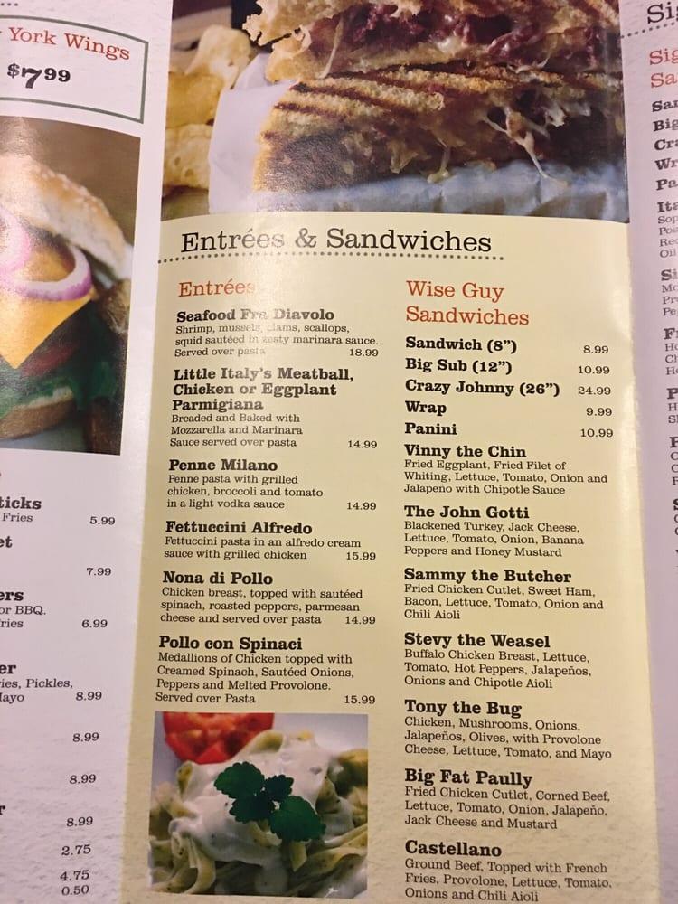 Menu at New York Italian Deli restaurant, Brandywine