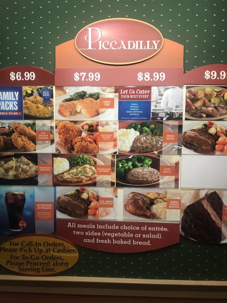 Menu at Piccadilly Restaurants, Newport News, 111 Newmarket Square