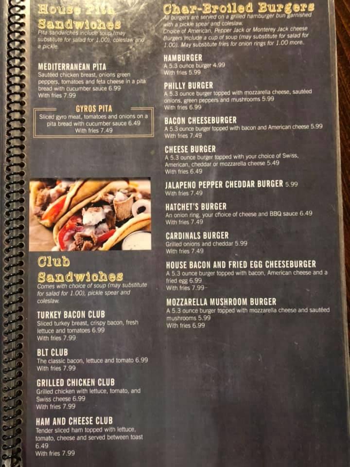 Menu at Benjy's Restaurant, Washington