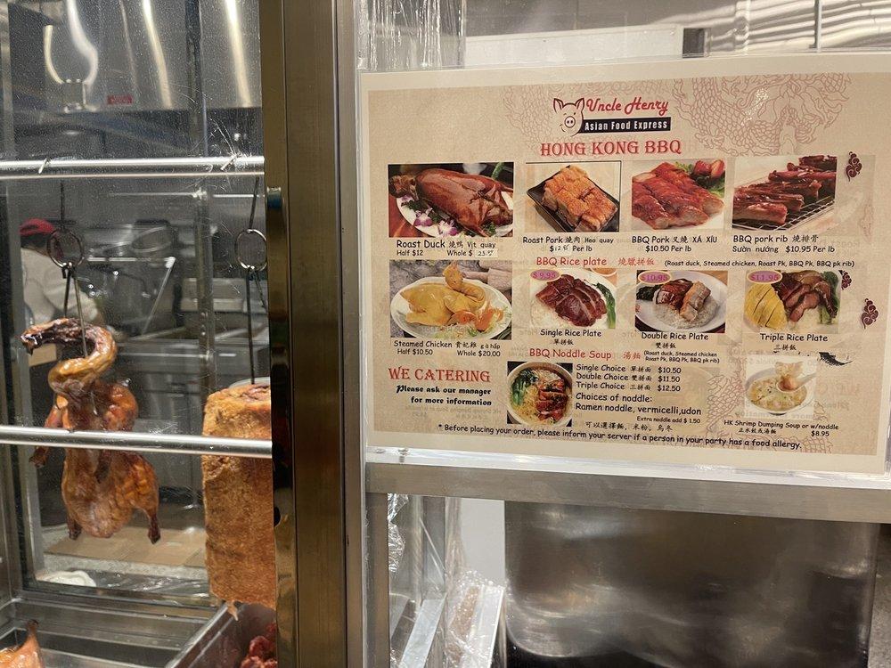 Menu at Uncle Henry BBQ, Westminster