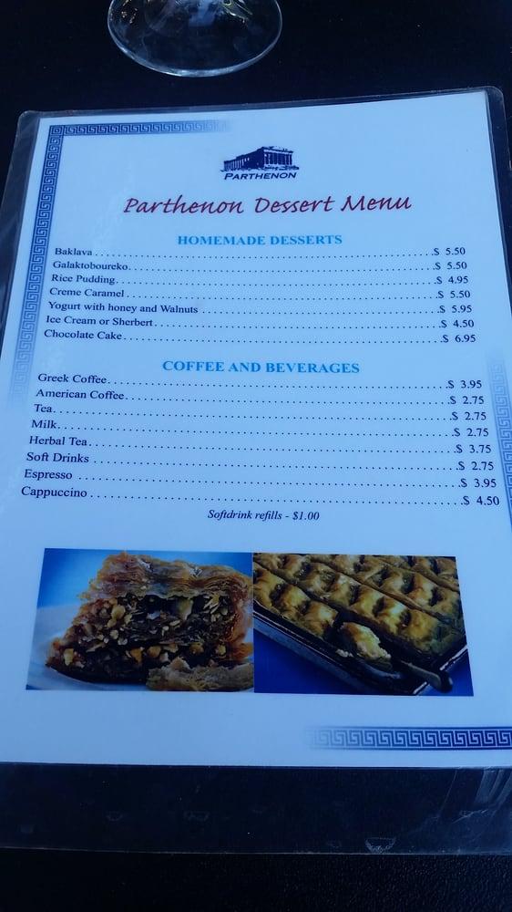 Menu at Parthenon Restaurant & Chevy Chase Lounge, Washington