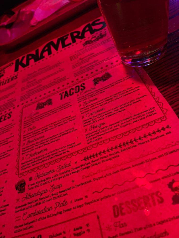 Menu at Kalaveras pub & bar, City of Industry, S Azusa Ave