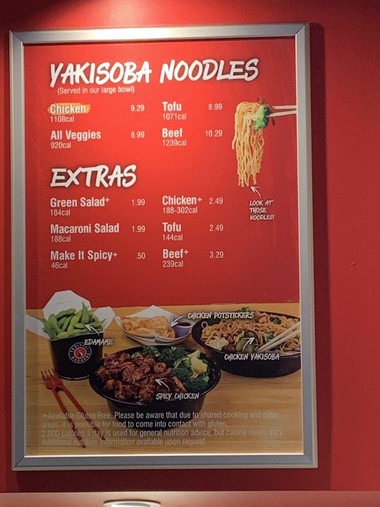 Menu at Teriyaki Madness restaurant, Reno