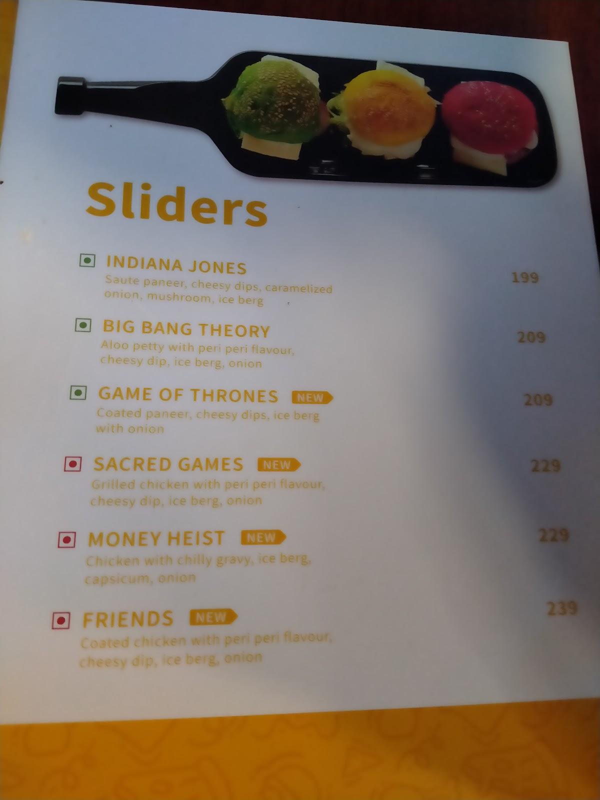 Menu at Xero Degrees, Faridabad, SCF 39