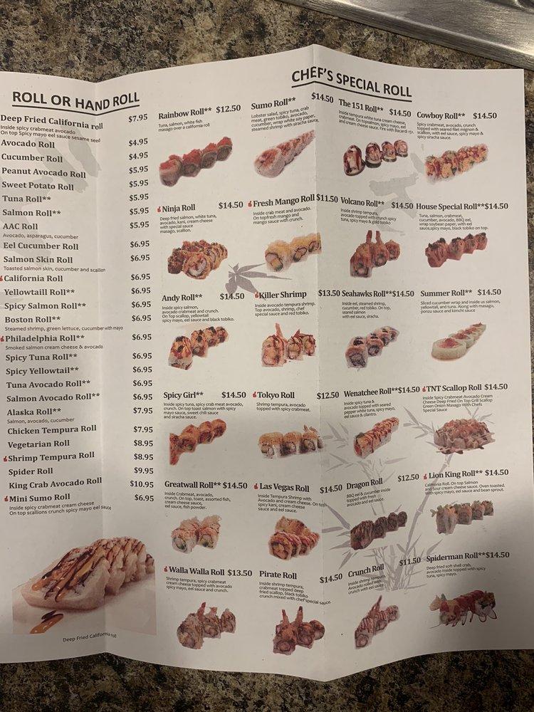 Carta del restaurante Sumo Hibachi and Sushi, Yakima
