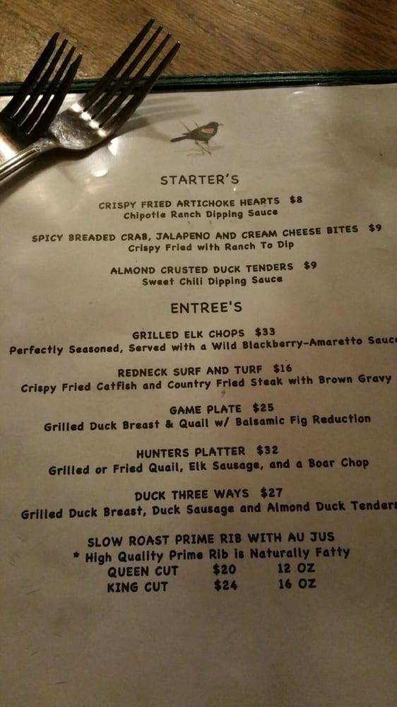 Menu at Red Wing Restaurant, Groveland