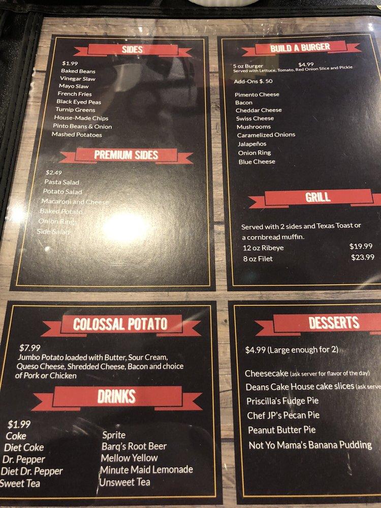 Menu at Local Joe’s Albertville BBQ, Albertville
