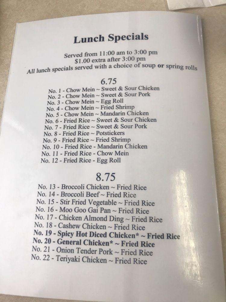 Menu at Main Moon Restaurant, Ammon