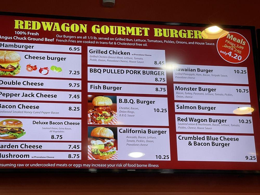 Menu at Red Wagon Burger Tacoma restaurant, Tacoma