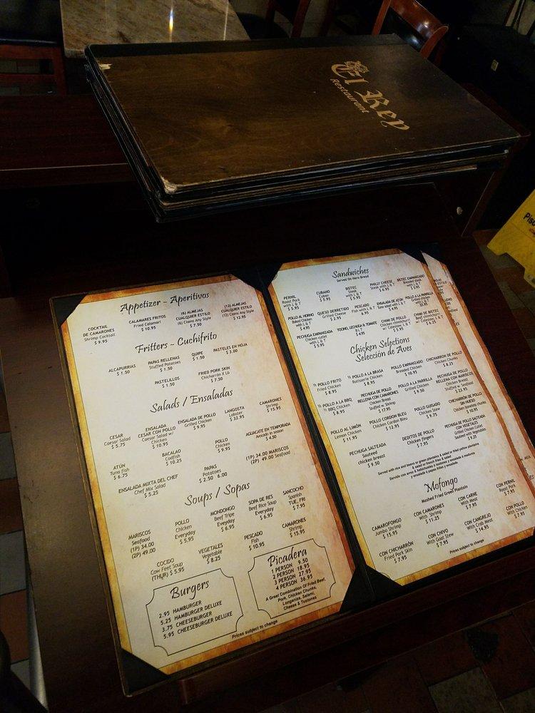 Menu at El Rey restaurant, New York City, 147-13 Hillside Ave.